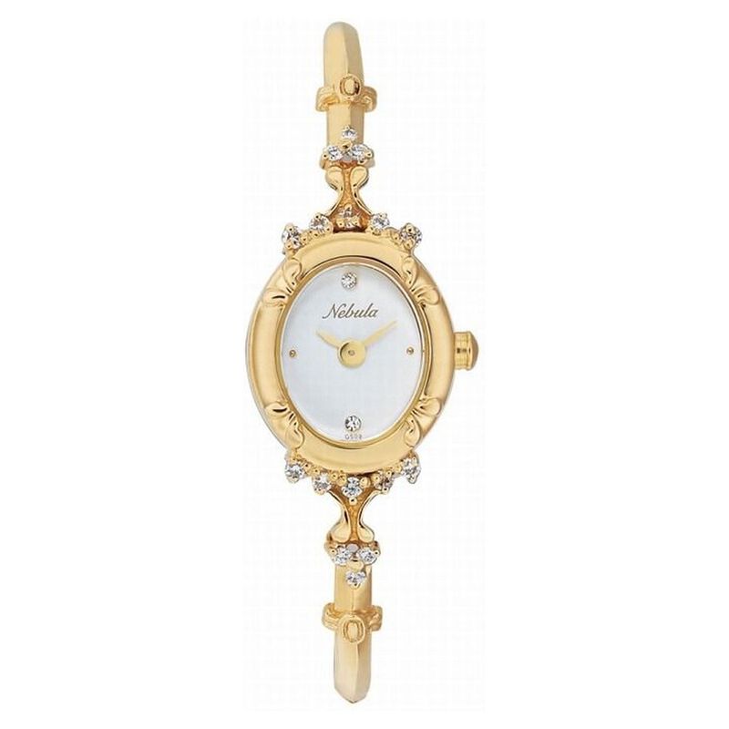 Buy Online Nebula Quartz Analog White Dial 18 Karat Gold Strap Watch ...