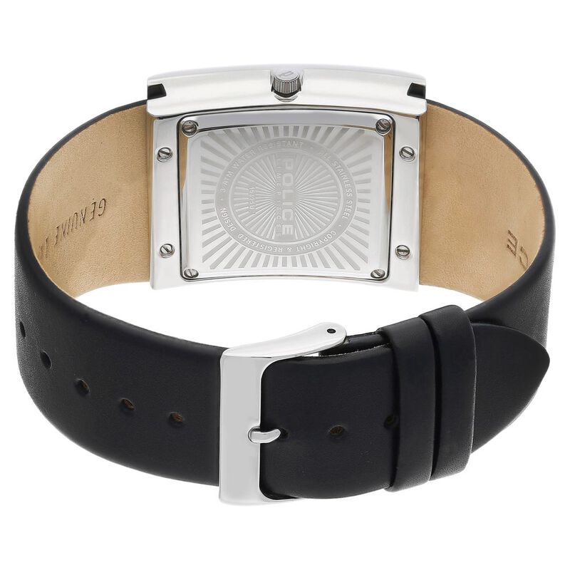 Buy Online Police Quartz Analog Silver Dial Leather Strap Watch for Men ...