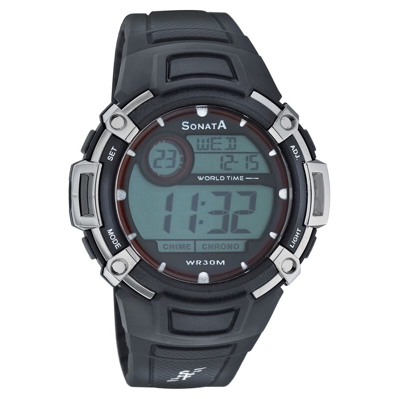 Buy Online Sonata Digital Dial Strap Watch for Men - nc7966pp02 | Titan