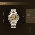 Buy Online Titan Golden Heart Skeletal Automatic Analog with Silver ...