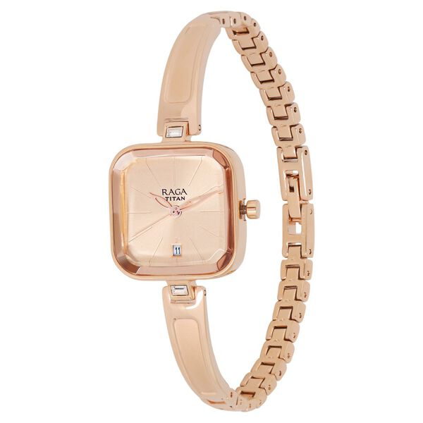 Buy Online Titan Raga Viva Rose Gold Dial Women Watch With Metal Strap ...