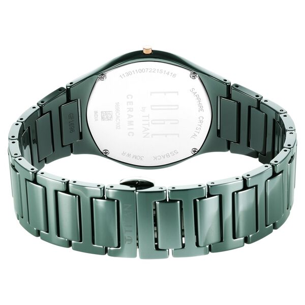 Buy Online Titan Edge Ceramic Slim Ceramic Strap Glossy Green Dial ...