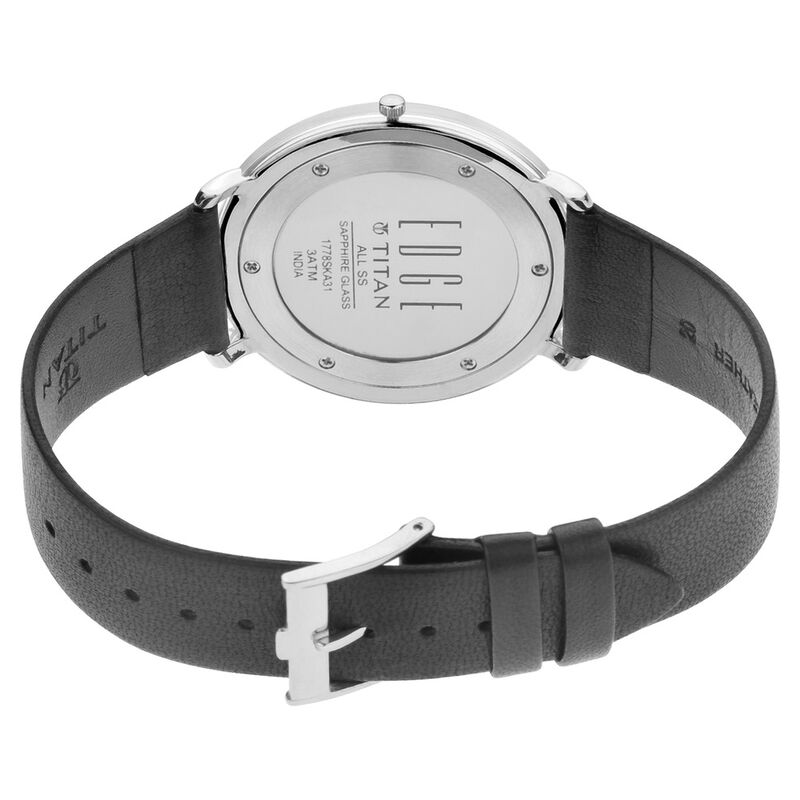 Buy Online Titan Quartz Analog Silver Dial Leather Strap Watch for Men ...