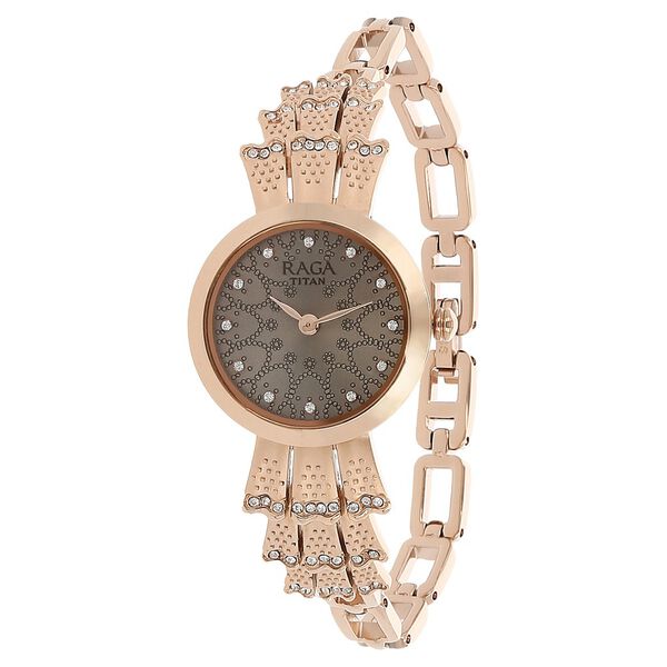 Buy Online Titan Raga Aurora Grey Dial Women Watch With Metal Strap ...