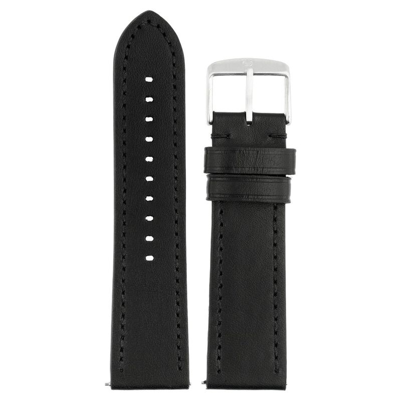 Buy Online 22 mm Black Genuine Leather Strap for Men - nf106025022sq ...