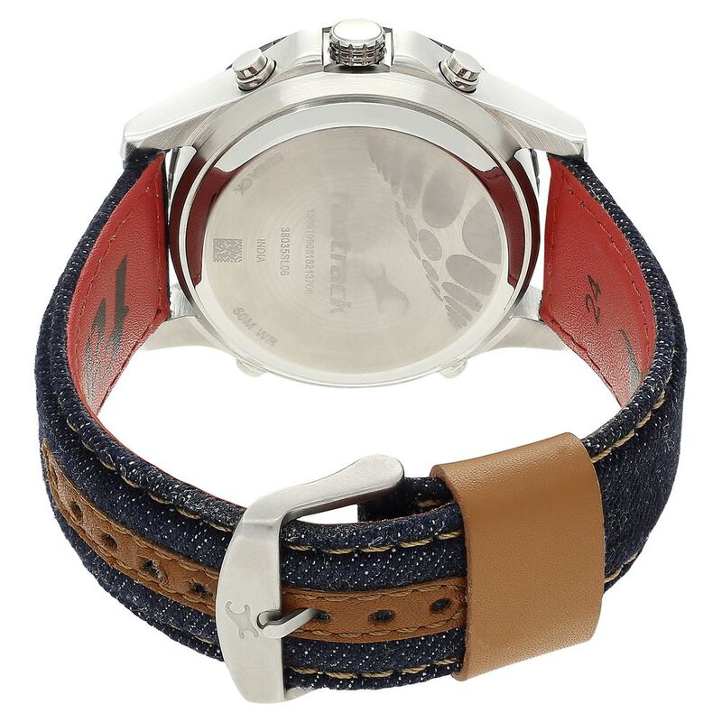 Buy Online Fastrack Denim Quartz Analog Digital Black Dial Denim Strap ...