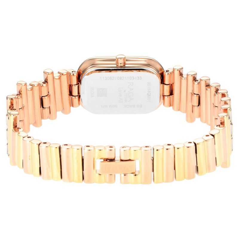 Buy Online Titan Raga Love All Rose Gold Dial Analog Metal Strap Watch ...