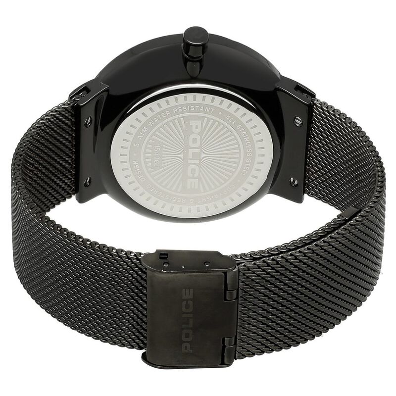 Buy Online Police Quartz Analog Black Dial Metal Strap Watch for Men ...