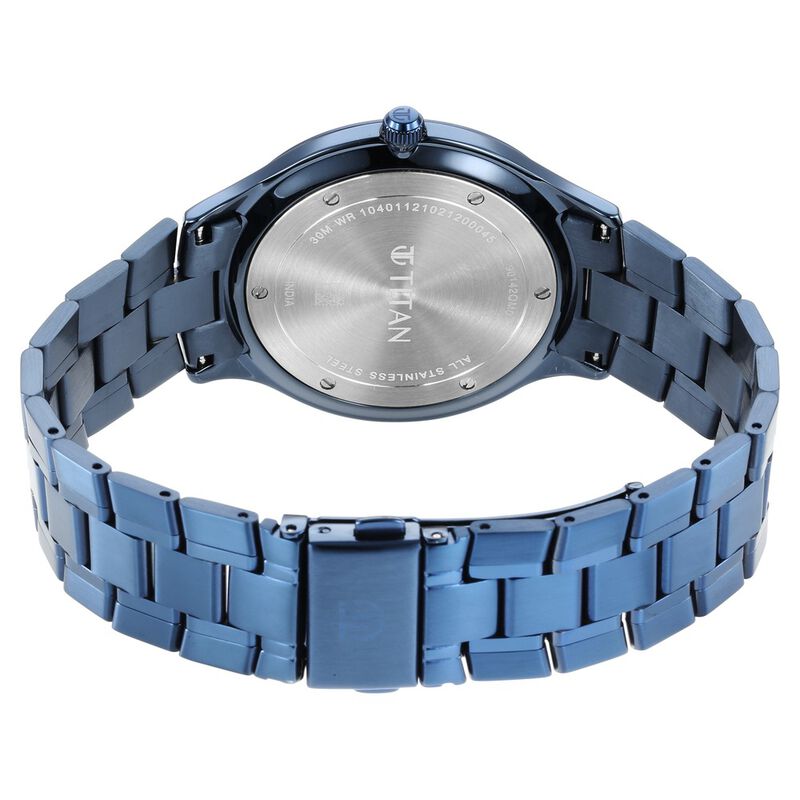 Buy Online Titan Classique Slimline Blue Dial Quartz Analog with Date ...