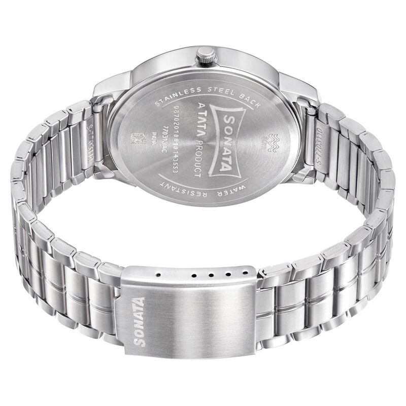 Buy Online Sonata RPM Quartz Analog with Day and Date Blue Dial Metal ...
