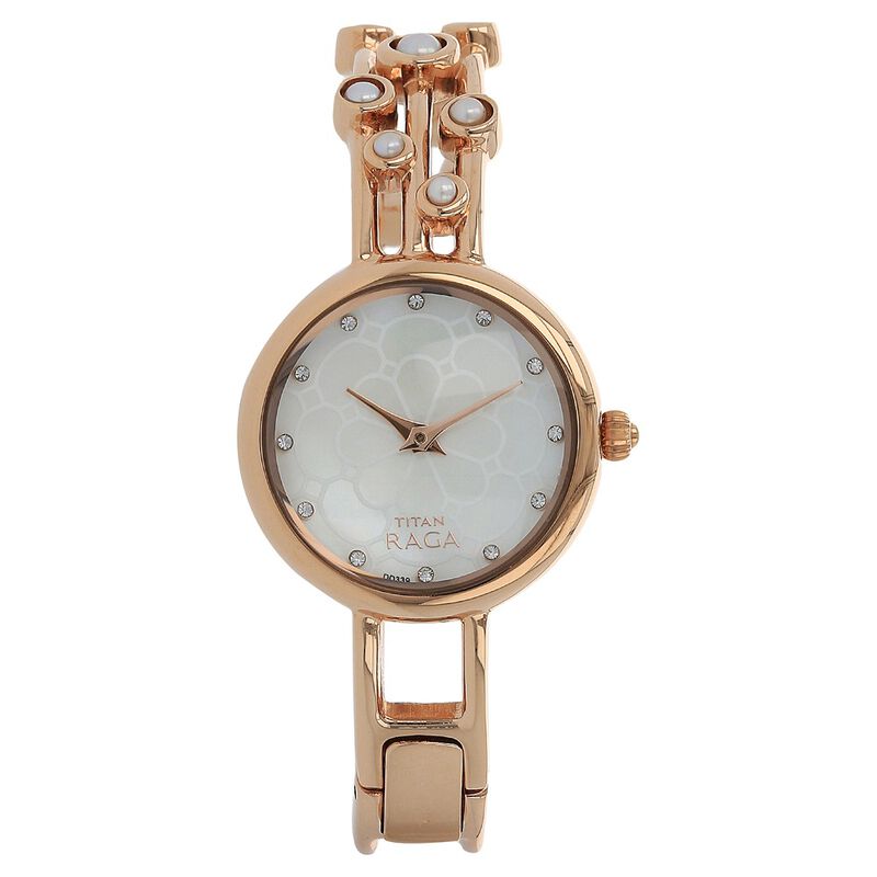 Buy Online Titan Raga Mother of Pearl Dial Women Watch With Metal Strap ...