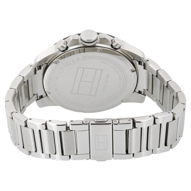 Buy Online Tommy Hilfiger Quartz Multifunction Black Dial Metal Strap ...