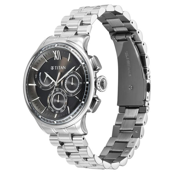 Buy Online Titan Classique Half Cut Chronograph Analog with Black Dial ...