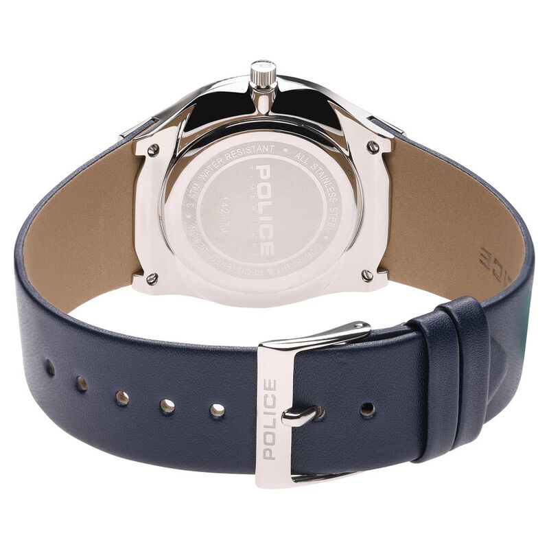 Buy Online Police Quartz Analog Blue Dial Leather Strap Watch for Men ...