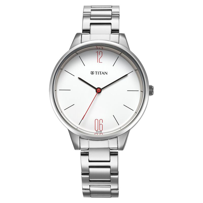 Buy Online Titan Quartz Analog White Dial Watch for Women - ns2648sm09 ...
