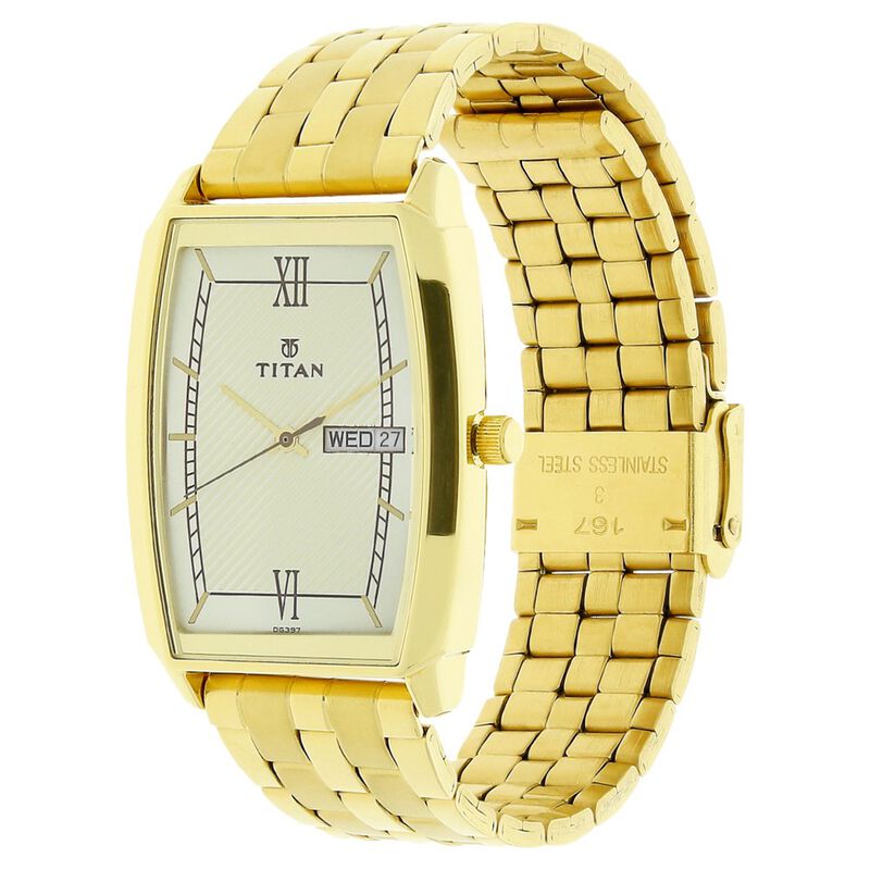 Buy Online Titan Quartz Analog with Day and Date White Dial Stainless ...