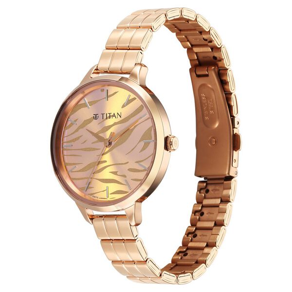 Buy Online Titan Secluded Quartz Analog Rose Gold Dial Rose Gold ...