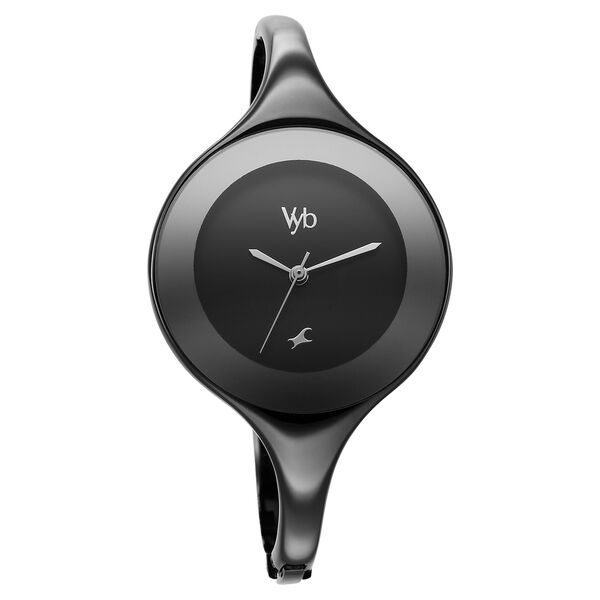 Buy Online Vyb Slayer By Fastrack Quartz Analog Black Dial Metal Strap Watch For Girls ...