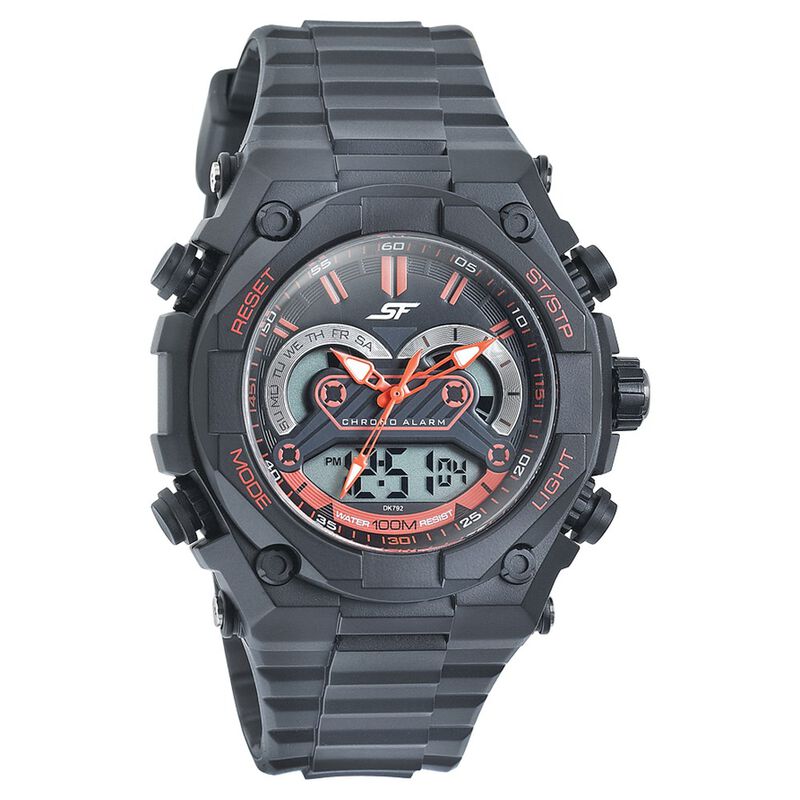 Buy Online SF Quartz Analog Digital Black Dial Watch for Men ...