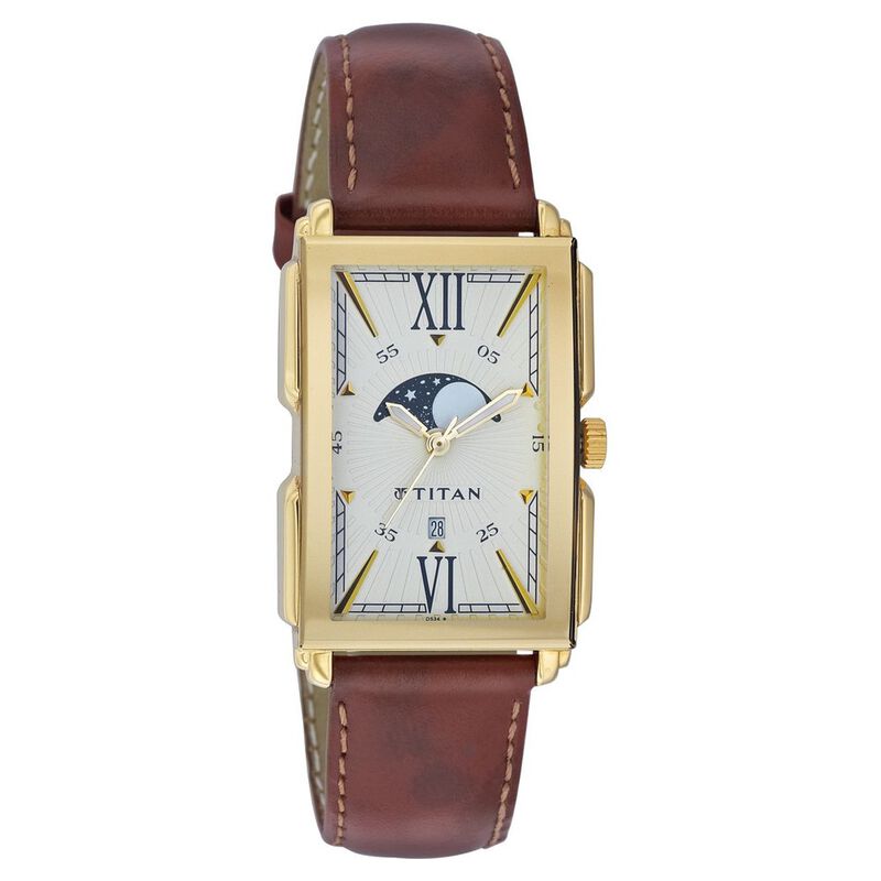 Buy Online Titan Quartz Analog Champagne Dial Watch for Men ...