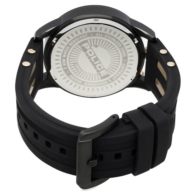 Buy Online Police Quartz Multifunction Blue Dial Silicone Strap Watch ...