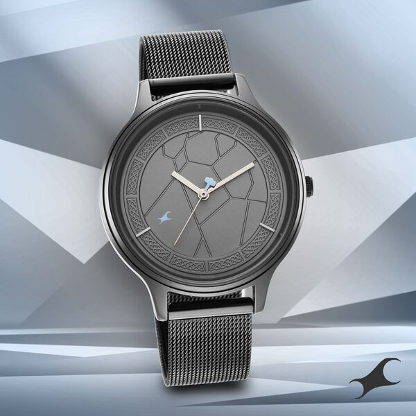 Buy Online Fastrack Thor Quartz Analog Grey Dial Stainless Steel Strap ...