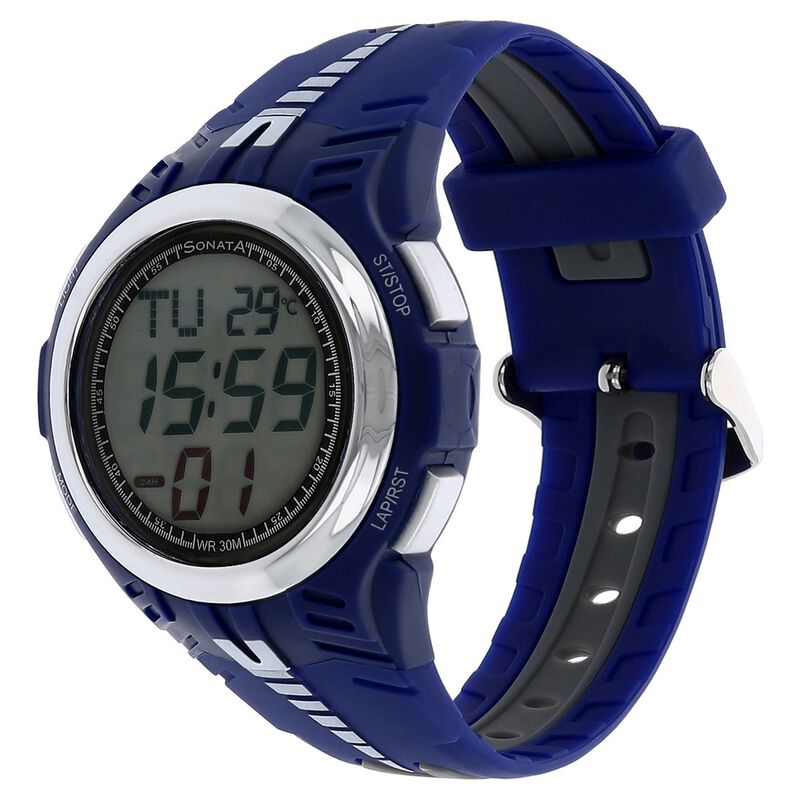 Buy Online SF Digital Dial Plastic Strap Watch for Men - nm7965pp01 | Titan