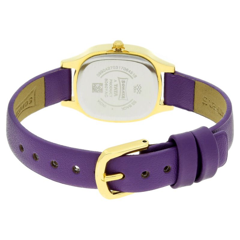 Buy Online Sonata Quartz Analog White Dial Leather Strap Watch for ...