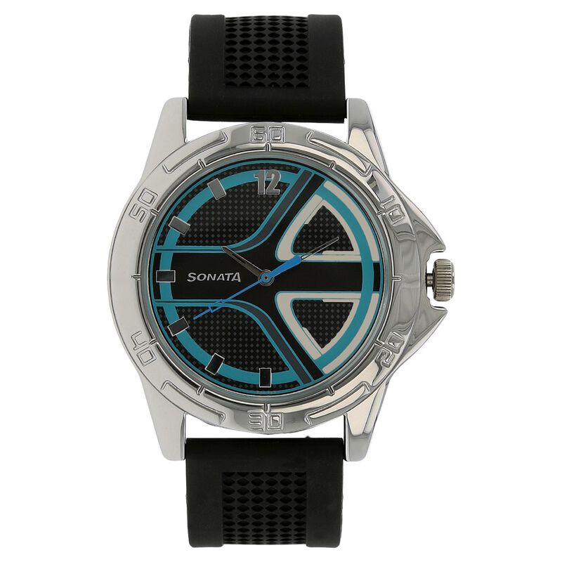 Buy Online Sonata Quartz Analog Blue Dial Plastic Strap Watch for Men ...