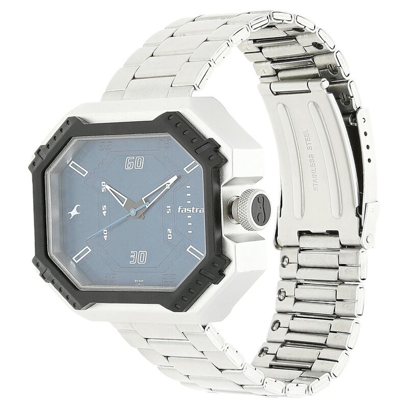 Buy Online Fastrack Quartz Analog Blue Dial Metal Strap Watch for Guys ...