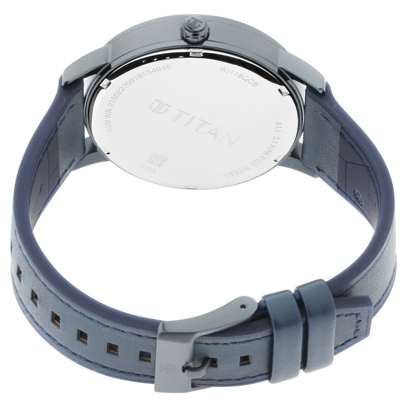 Buy Online Titan Athleisure Grey Dial Analog Leather Strap Watch for ...