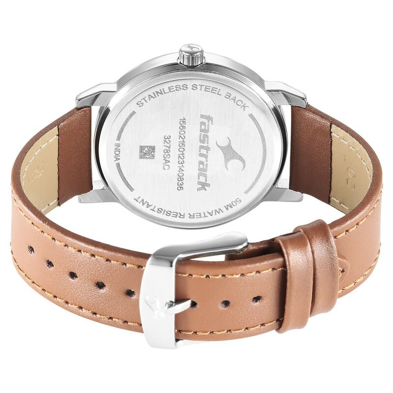Buy Online Fastrack Stunners Green Dial Leather Strap Watch for Guys ...