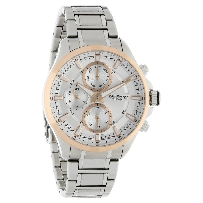 Buy Online Titan Octane White Dial Quartz Multifunction Stainless Steel ...