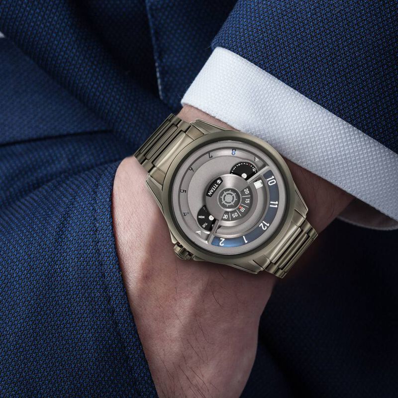 Buy Online Titan Maritime Quartz Multifunction Anthracite Dial ...