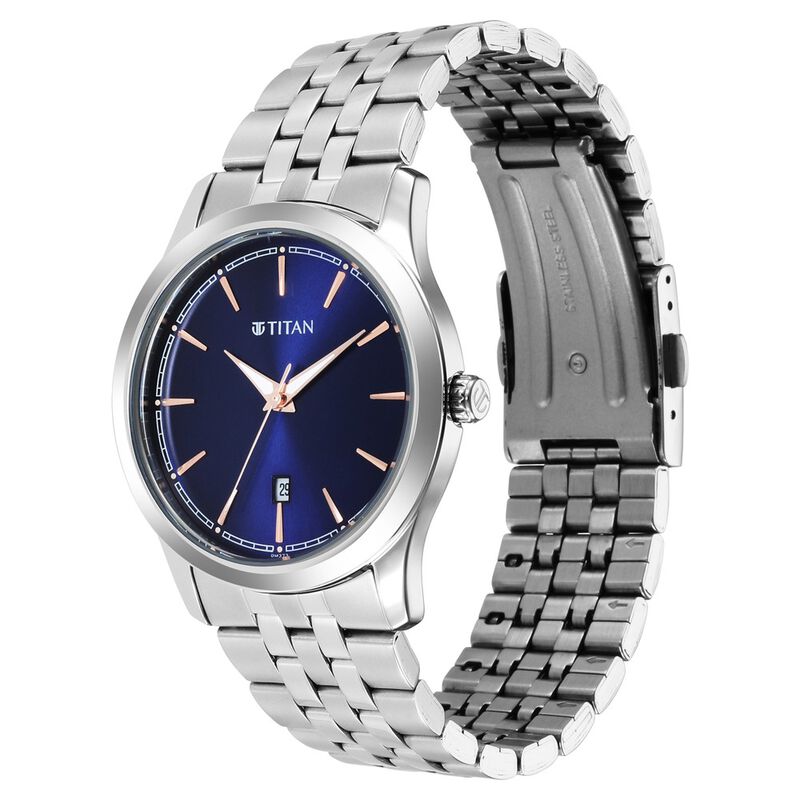 Buy Online Titan Trendsetters Blue Dial Analog Stainless Steel Strap ...