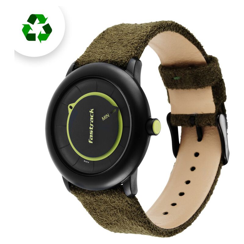 Buy Online Fastrack Revibe Quartz Analog Black Dial Fabric Strap Watch ...