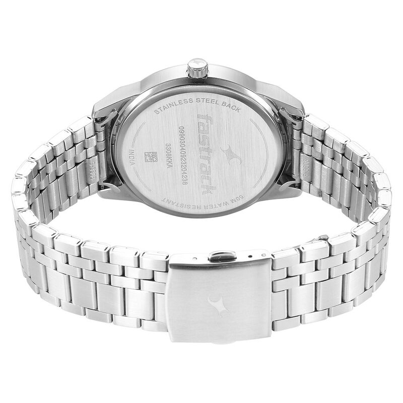 Buy Online Fastrack Stunners Quartz Analog Black Dial Metal Strap Watch ...