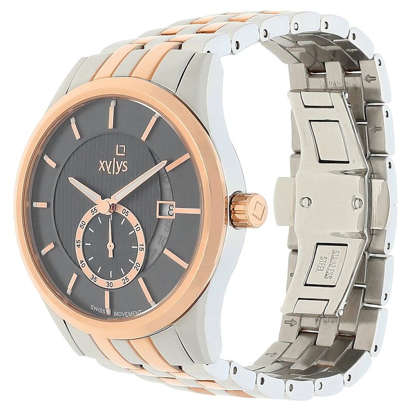 Buy Online Xylys Quartz Analog Grey Dial Stainless Steel Strap Watch ...