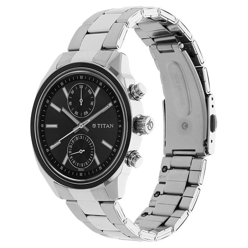 Buy Online Titan Men's Metropolitan Luxe: Multifunction dark grey Dial ...
