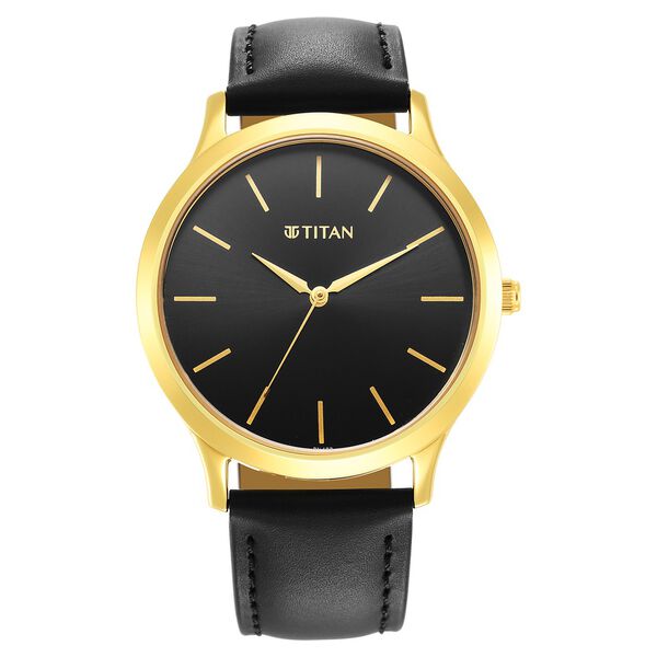 Buy Online Titan Karishma Radiance Black Dial Analog Leather Strap ...