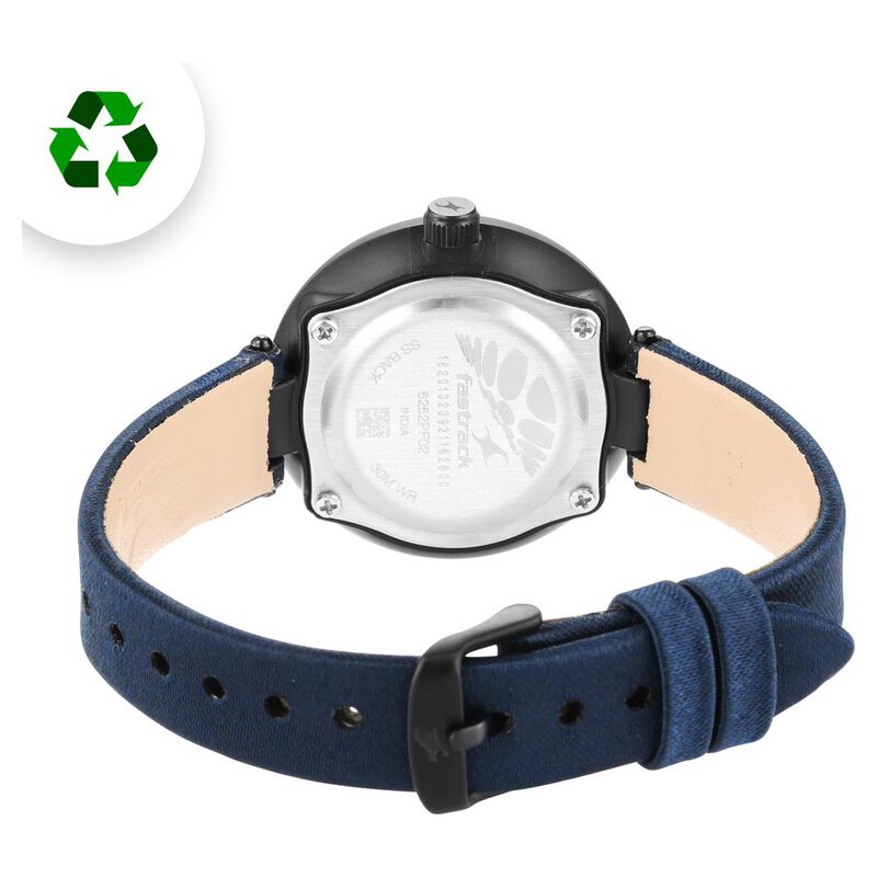 Buy Online Fastrack Revibe Quartz Analog Blue Dial Fabric Strap Watch ...