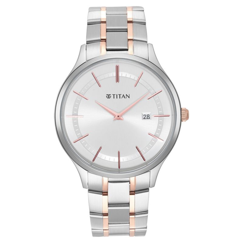 Buy Online Titan Classique Slimline Silver Dial Analog with Date ...