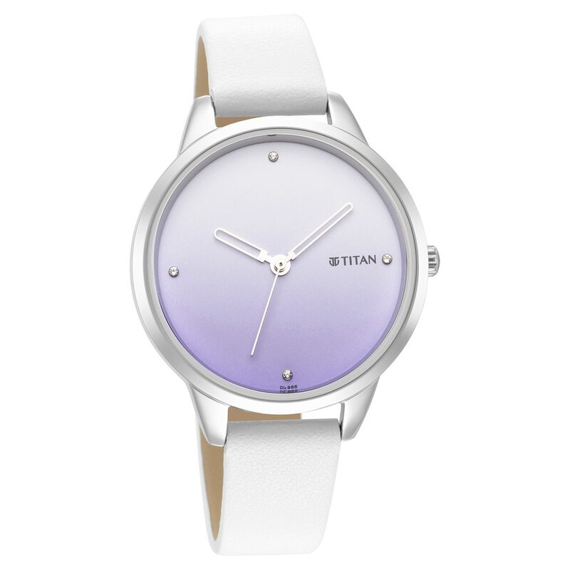 Buy Online Titan Pastel Dreams Black Dial Analog Leather Strap Watch ...