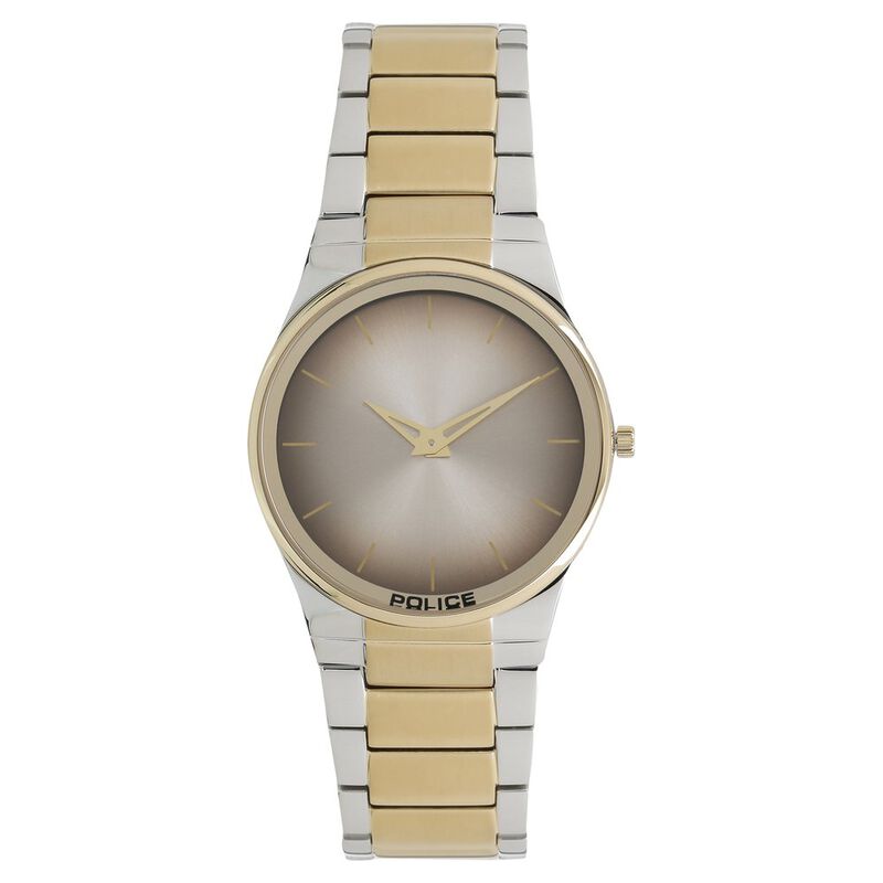 Buy Online Police Quartz Analog Brown Dial Metal Strap Watch for Men ...