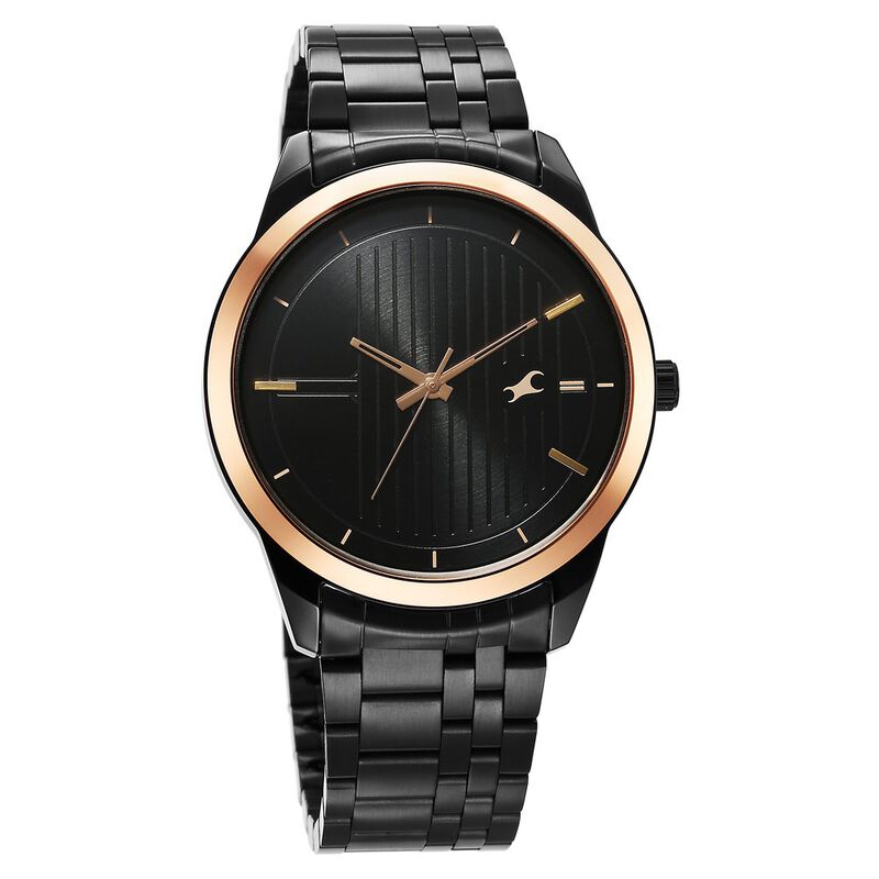 Buy Online Fastrack Stunners Quartz Analog Black Dial Metal Strap Watch ...