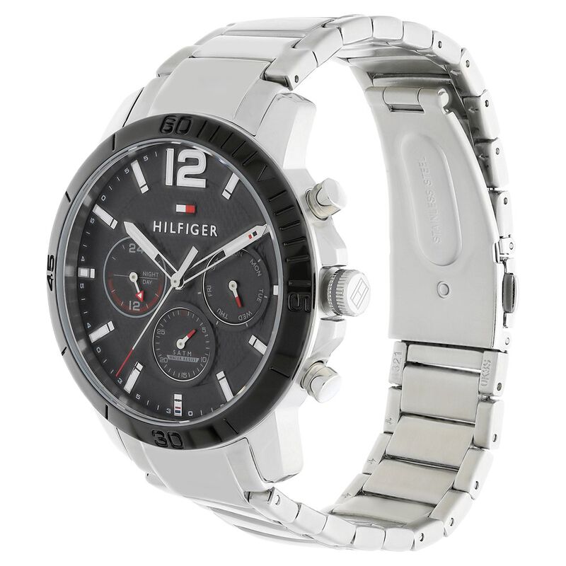 Buy Online Tommy Hilfiger Quartz Multifunction Grey Dial Stainless ...
