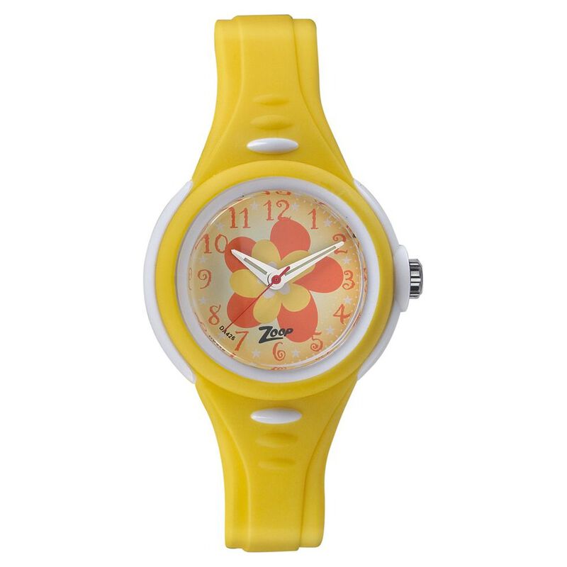 Buy Online Zoop By Titan Quartz Analog Yellow Dial Plastic Strap Watch ...