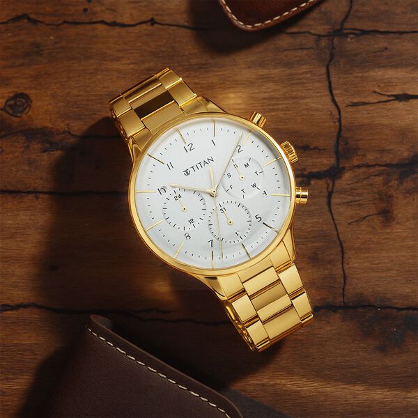 Buy Online Titan Urban Magic Silver Dial Quartz Multifunction Stainless ...