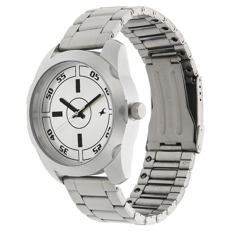 Buy Online Fastrack Quartz Analog Silver Dial Stainless Steel Strap ...