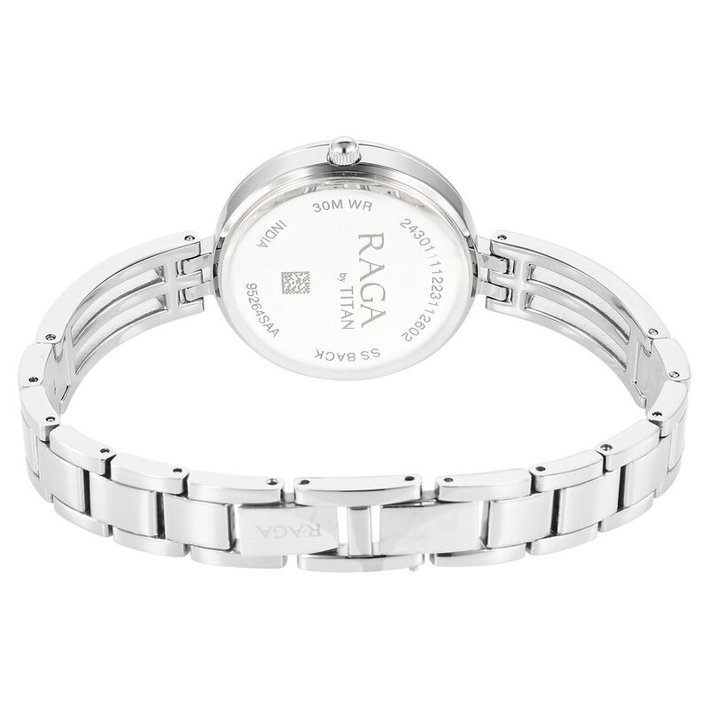 Buy Online Titan Raga Showstopper Quartz Analog Silver Dial Metal Strap ...
